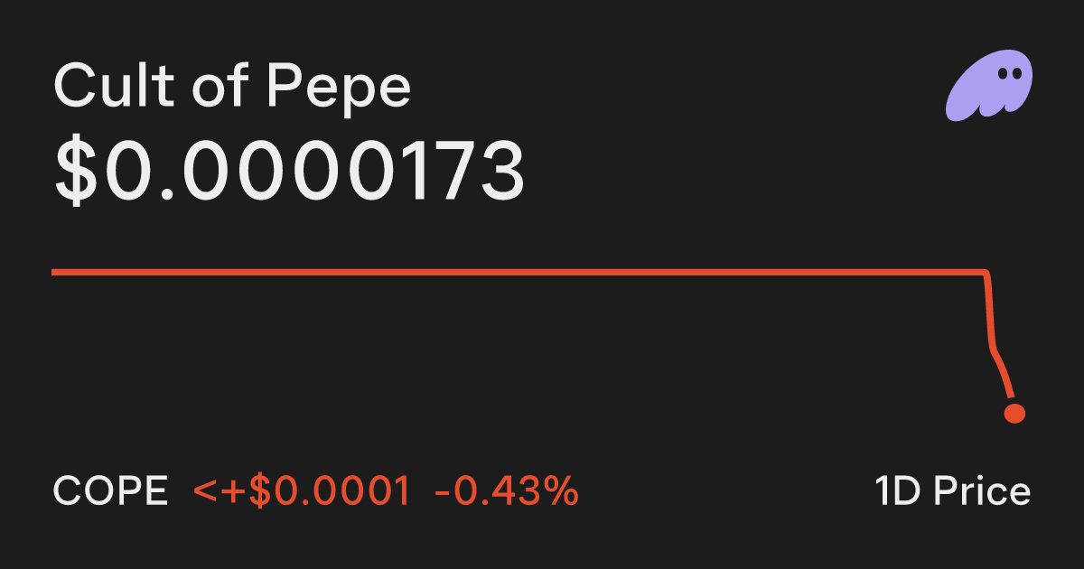 Cult of Pepe (COPE) Price Chart - Swap on Phantom