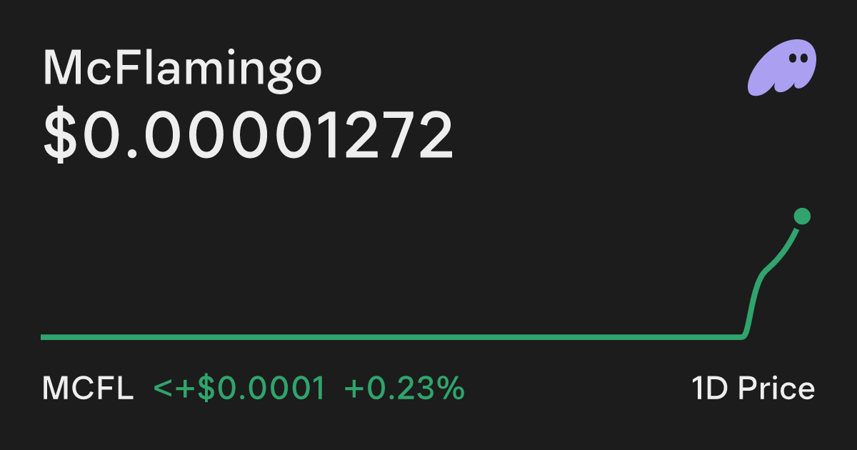 McFlamingo (MCFL) Price Chart - Buy and Sell on Phantom