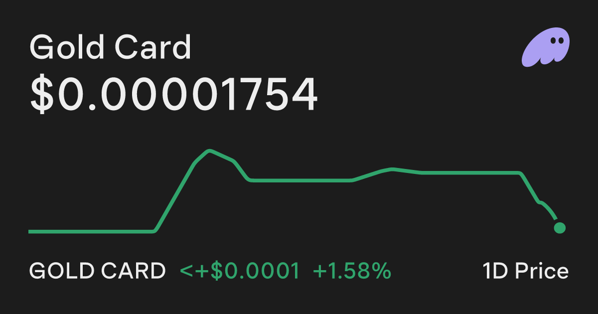 Gold Card (GOLD CARD) Price Chart - Buy and Sell on Phantom