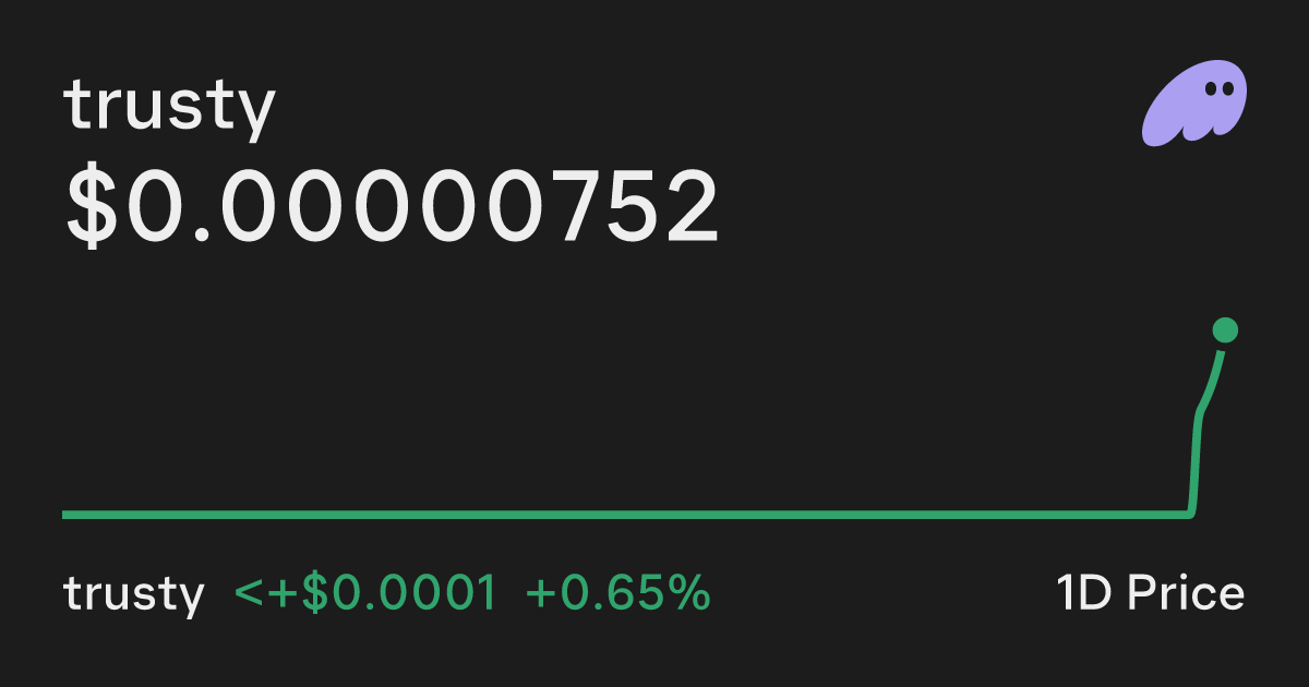 trusty (trusty) Price Chart - Buy and Sell on Phantom