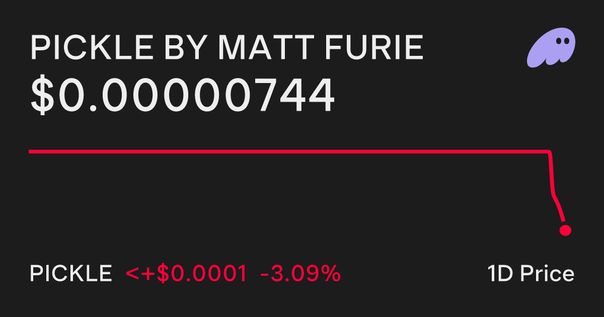 PICKLE BY MATT FURIE (PICKLE) Price Chart - Buy and Sell on Phantom
