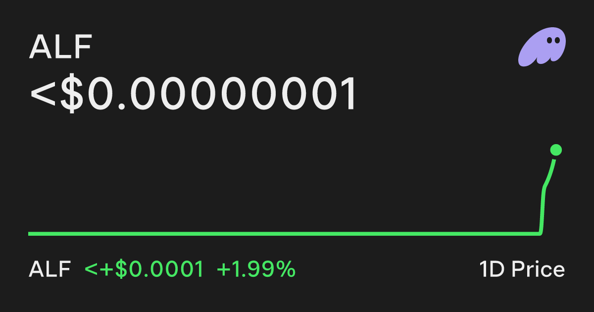 ALF TOKEN (ALF) Price Chart - Buy and Sell on Phantom