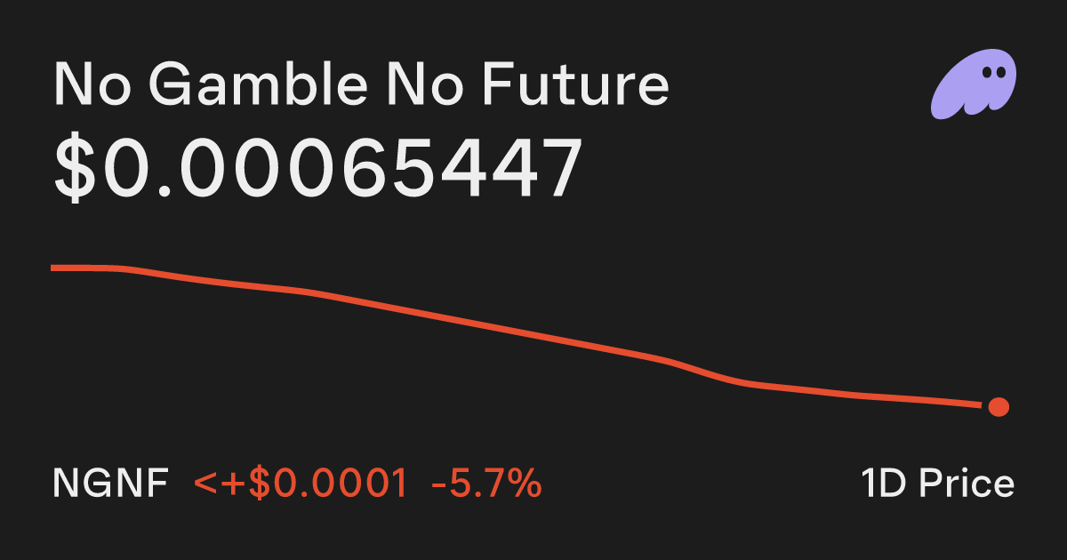 No Gamble No Future (NGNF) Price Chart - Buy and Sell on Phantom