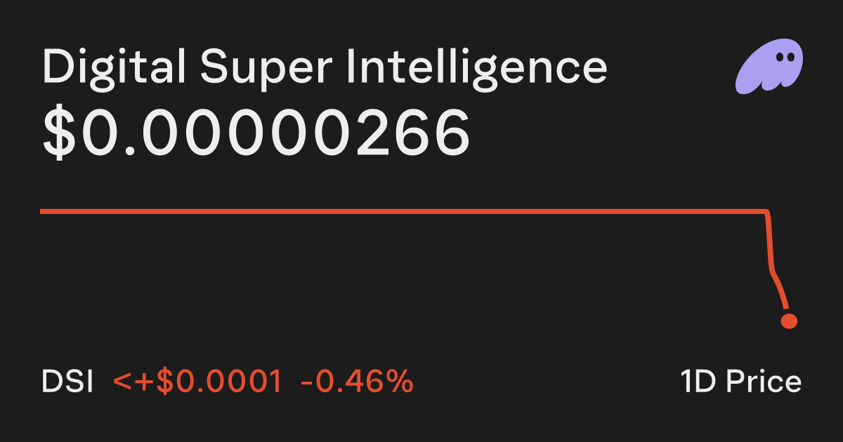 Digital Super Intelligence (DSI) Price Chart - Buy and Sell on Phantom