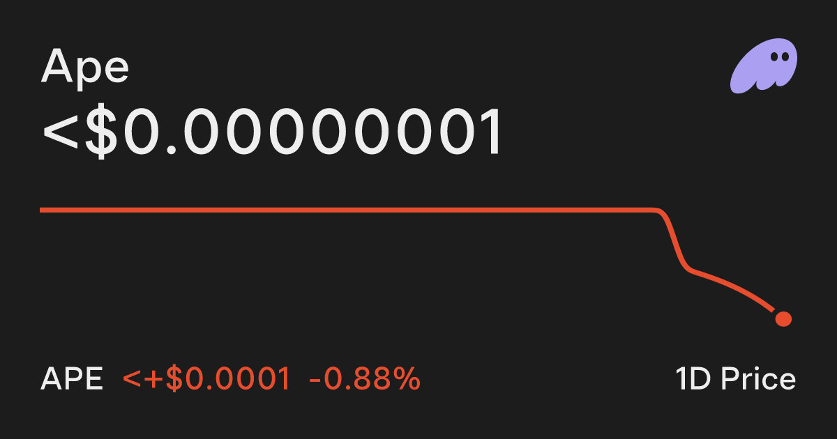 Ape (APE) Price Chart - Buy and Sell on Phantom