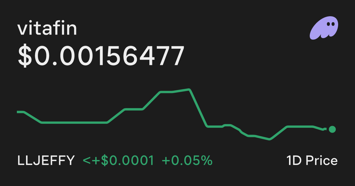 vitafin (LLJEFFY) Price Chart - Buy and Sell on Phantom