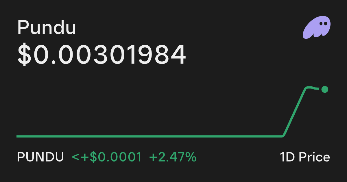 Pundu (PUNDU) Price Chart - Buy and Sell on Phantom