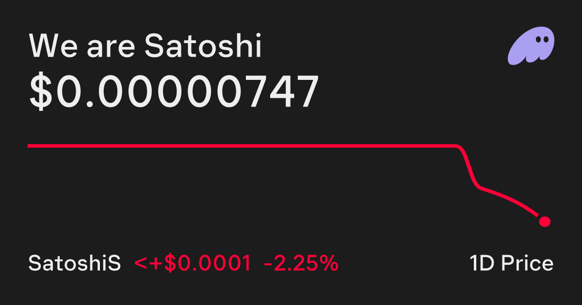We are Satoshi (SATOSHIS) Price Chart - Buy and Sell on Phantom