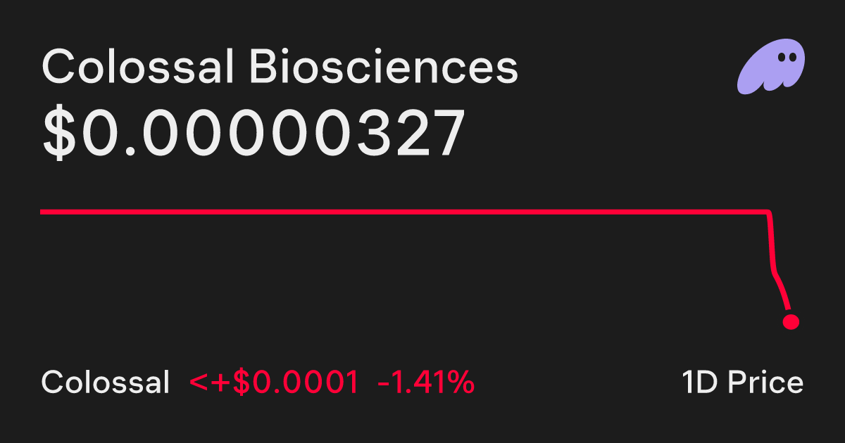 Colossal Biosciences (Colossal) Price Chart - Buy and Sell on Phantom