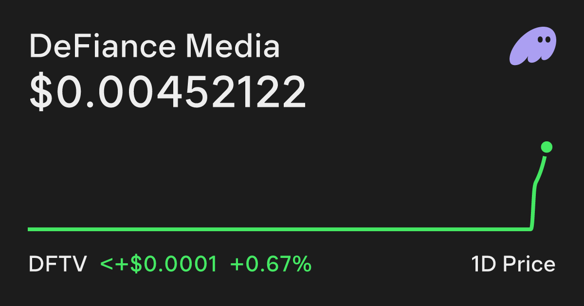 DeFiance Media (DFTV) Price Chart - Buy and Sell on Phantom