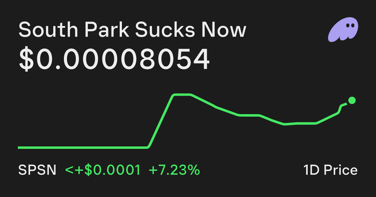 South Park Sucks Now (SPSN) Price Chart - Buy and Sell on Phantom