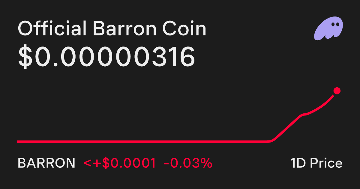 Official Barron Coin (BARRON) Price Chart - Buy and Sell on Phantom