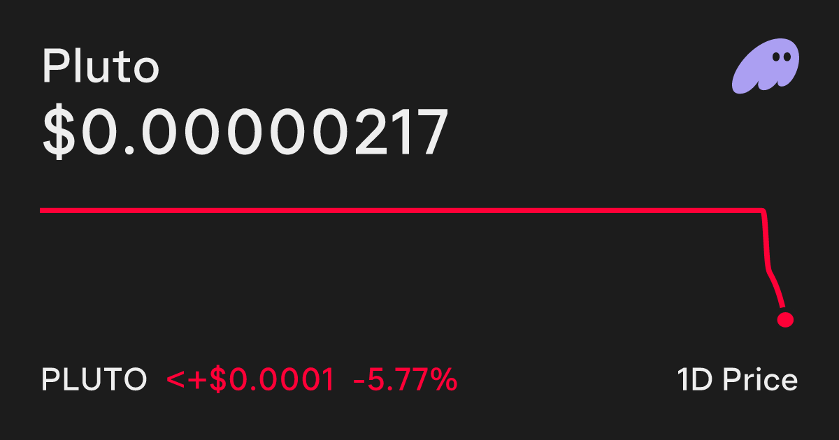 Pluto (PLUTO) Price Chart - Buy and Sell on Phantom