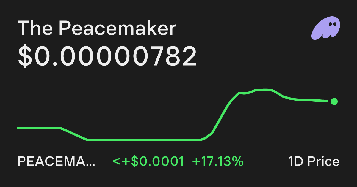 The Peacemaker (PEACEMAKER) Price Chart - Buy and Sell on Phantom