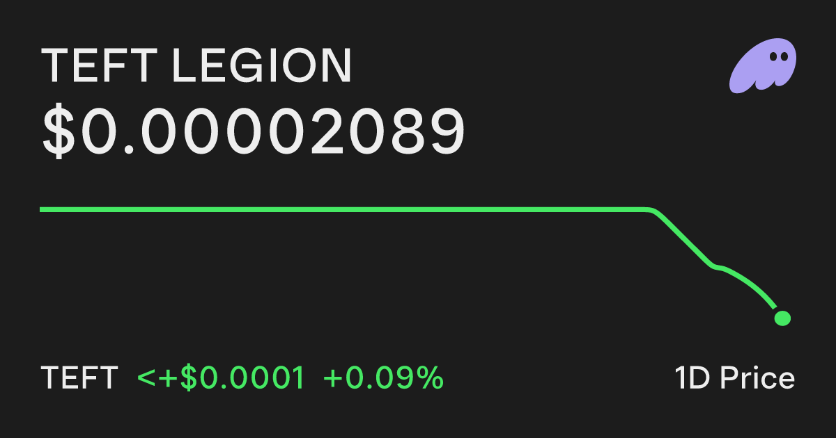 TEFT LEGION (TEFT) Price Chart - Buy and Sell on Phantom