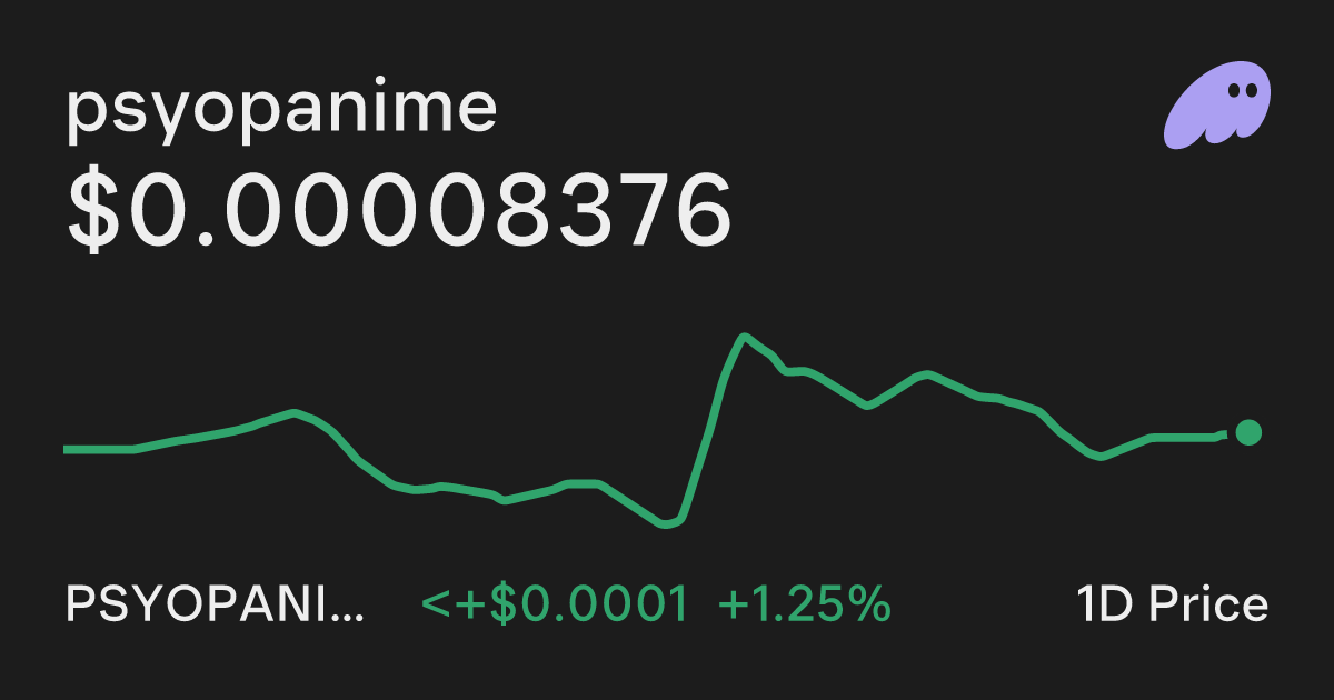psyopanime (PSYOPANIME) Price Chart - Buy and Sell on Phantom