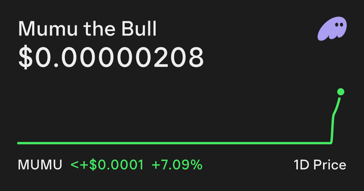 Mumu the Bull (MUMU) Price Chart - Buy and Sell on Phantom