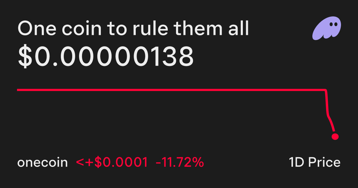 One coin to rule them all (ONECOIN) Price Chart - Buy and Sell on Phantom