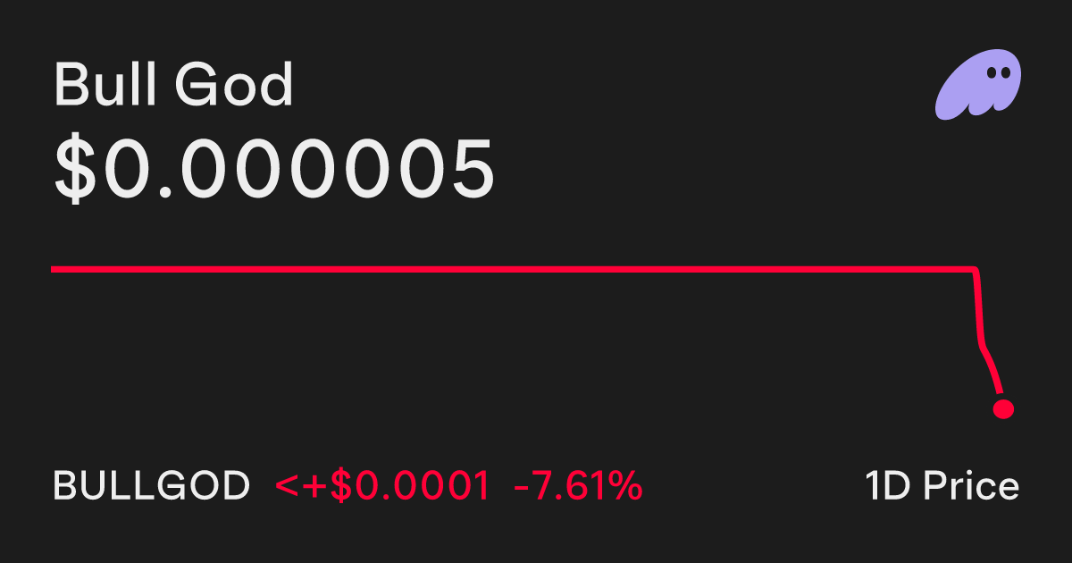 Bull God (BULLGOD) Price Chart - Buy and Sell on Phantom